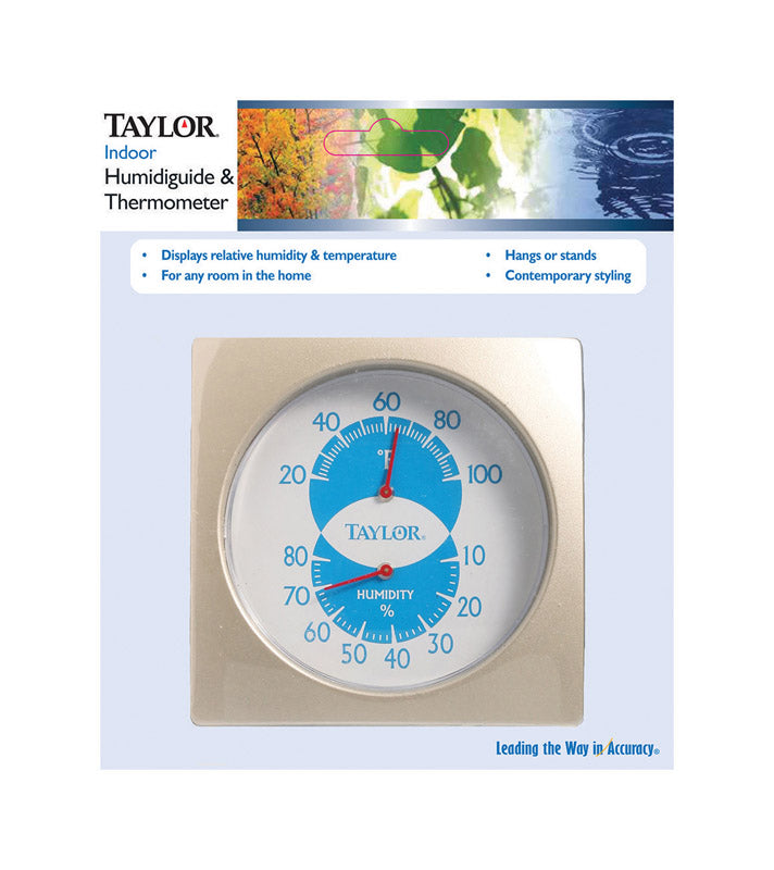 Taylor Indoor Humidiguide and Thermometer Indoor 20 to 100 deg. F 4 in ...