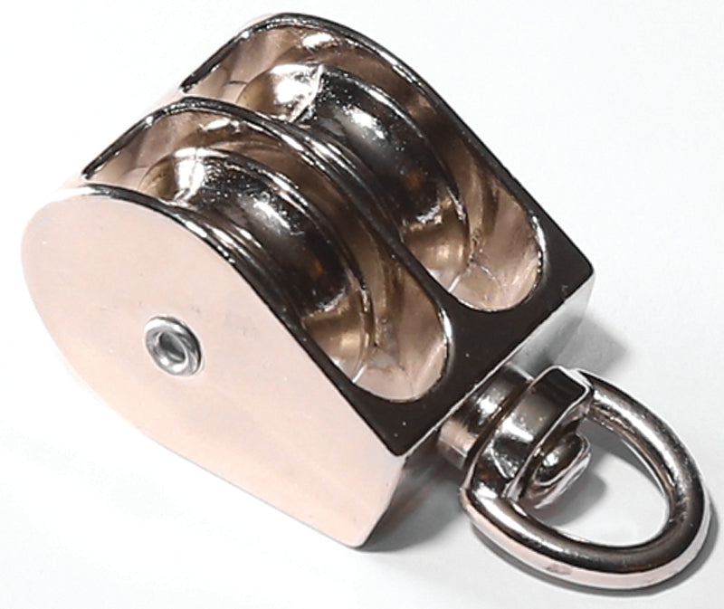 Baron 0178ZD-1-1/2 Rope Pulley, Double Swivel Eye, 5/8 in Dia Eye, 5/1 ...