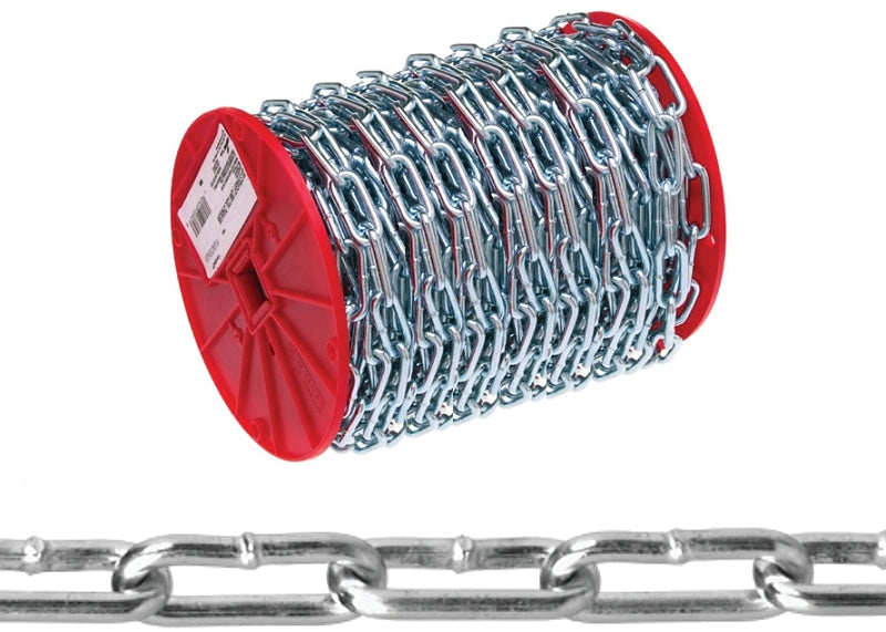 Campbell 0722827 Straight Link Coil Chain, #2/0, 40 ft L, 520 lb Worki ...
