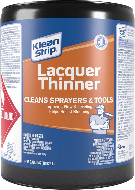 Klean Strip CML170 Lacquer Thinner, Liquid, Free, Clear, Water White ...