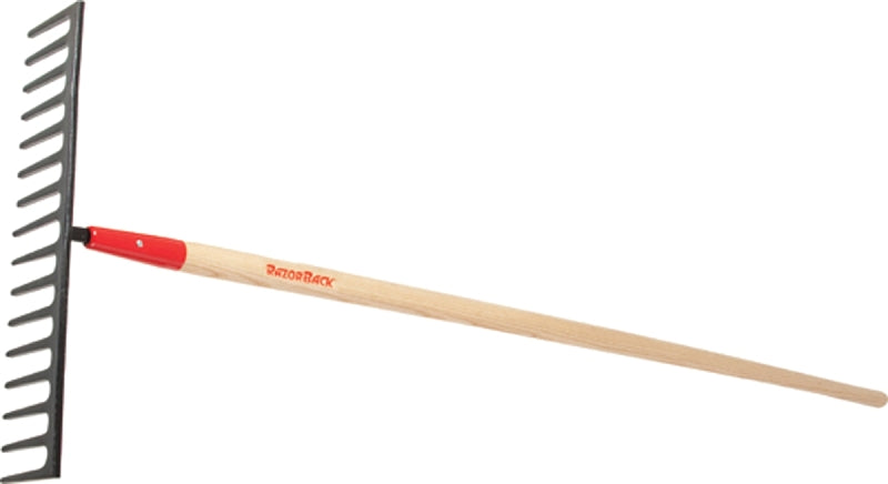 Razor-Back 63122 Road Rake, 4 in L Head, 18-1/2 in W Head, 16-Tine, St ...