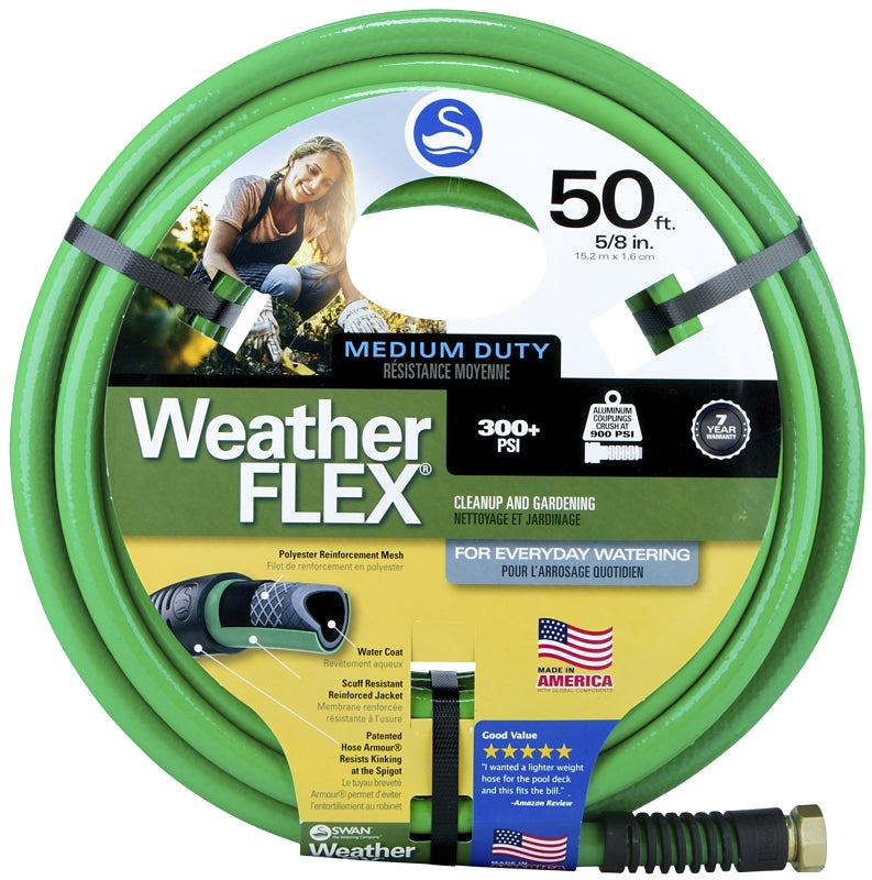 Swan SNWF58050 Garden Hose, 50 ft L, GHT, PVC, Green – Shell Lumber and ...