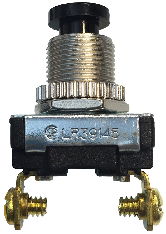 Gardner Bender GSW-22 Pushbutton Switch, 6/3 A, 120/240 V, SPST, Screw ...