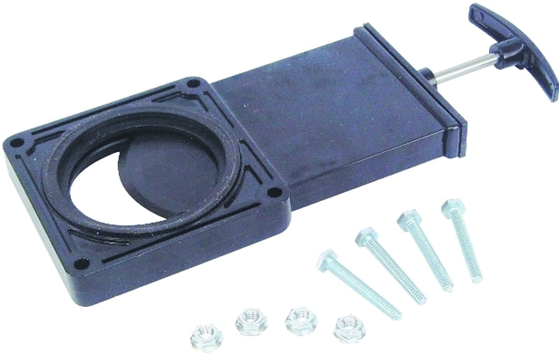 US Hardware RV-515B Waste Gate, Black, ABS/Stainless Steel, Includes I ...