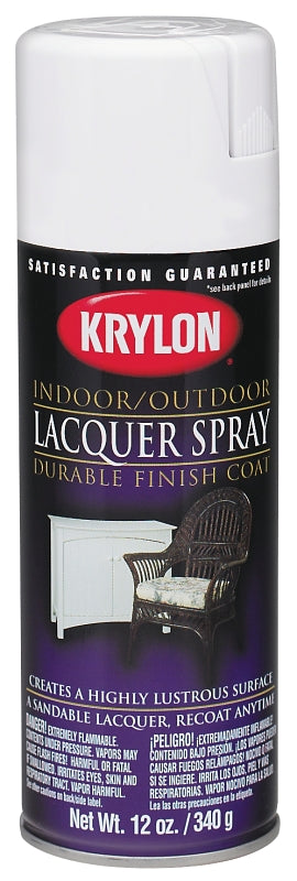 Krylon K07032777 Lacquer Spray, Gloss, Liquid, Clear, 12 oz, Can ...