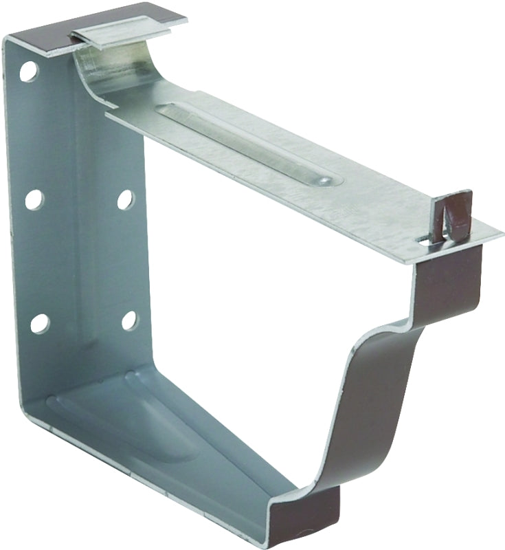 Amerimax 2502219 Snap Lok Bracket, 5 in L, 2 in W, 4 in H, Aluminum, g ...