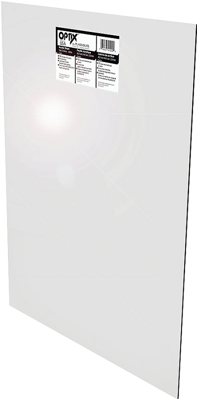 Plaskolite 11G0018A Flat Sheet, 24 in L, 18 in W, 0.1 in Thick, Clear ...