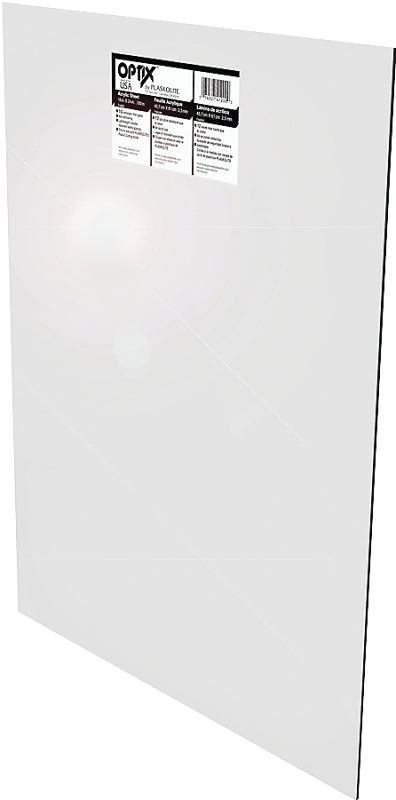 Plaskolite 11G0630A Flat Sheet, 32 in L, 20 in W, 0.1 in Thick, Clear ...
