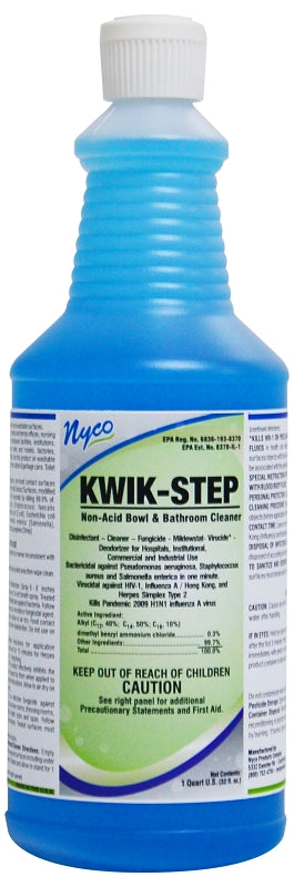 nyco NL634-Q12 Kitchen and Bathroom Cleaner, 32 oz, Liquid, Blue, Pack ...