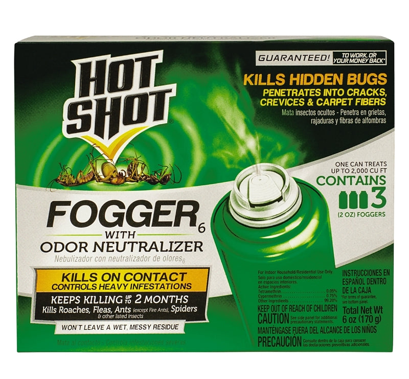 Hot Shot 96180 Fogger with Odor Neutralizer, 2000 cu-ft Coverage Area ...
