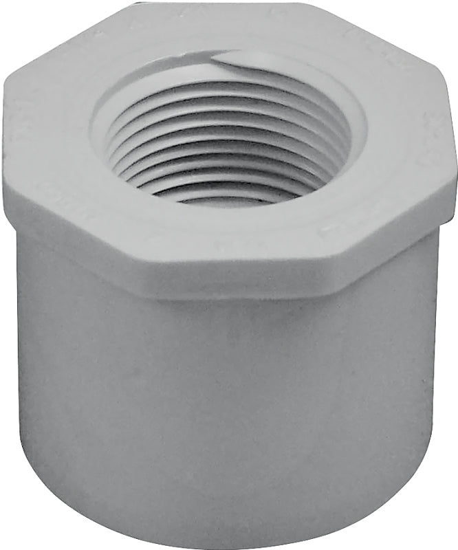 IPEX 435727 Reducing Bushing, 1-1/4 x 3/4 in, Spigot x FPT, White, SCH ...
