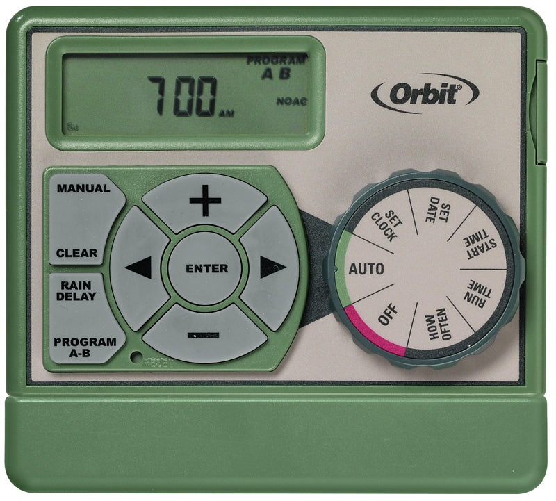 Orbit 57594 Indoor Easy Dial Timer, 120 V, 4 -Zone, 99 min Cycle, LCD ...