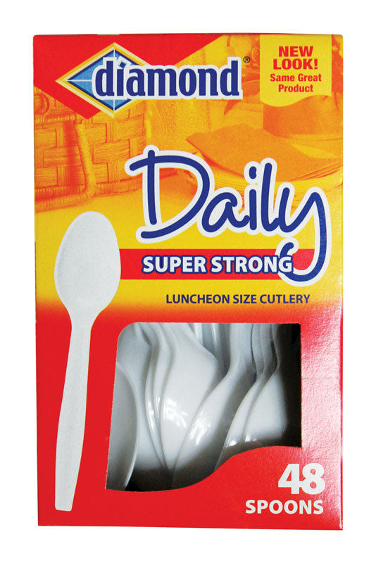 Diamond White Plastic Heavy Duty Spoons 48 pk – Shell Lumber and Hardware