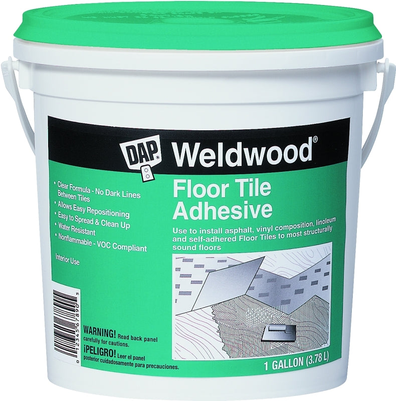 DAP 00137 Floor Tile Adhesive, Clear, 1 gal Pail – Shell Lumber and ...