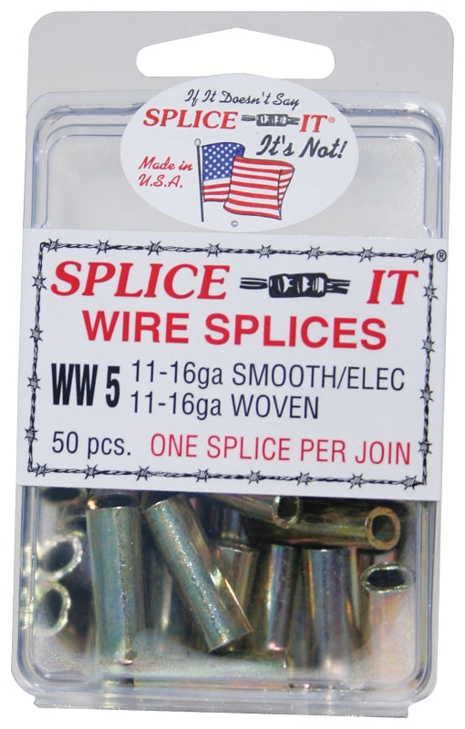 New Farm WW5 Wire Splice, Stainless Steel, For: 11 to 16 ga Smooth, El ...