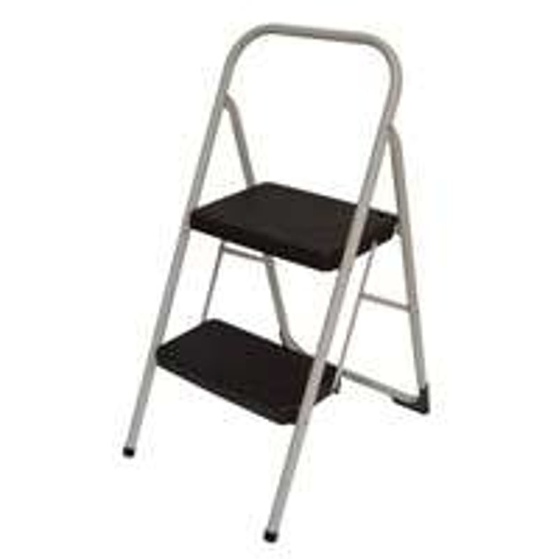 Cosco 11565CLGG4 Big Step Stool, 2-Step, 200 lb, Plastic/Steel, Black ...