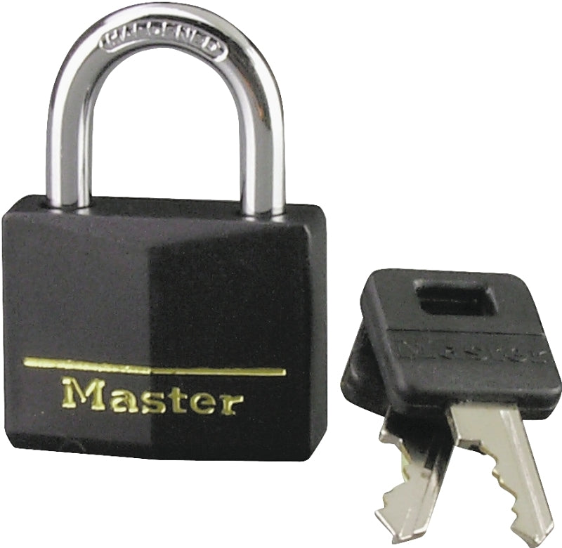 Master Lock 141D Padlock, 1-9/16 in W Body, Keyed Different Key, 1/4 i ...