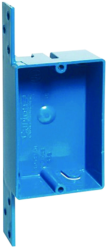 Carlon B108B-UPC Outlet Box, 8 cu-in, 1-Gang, PVC, Blue, Bracket ...
