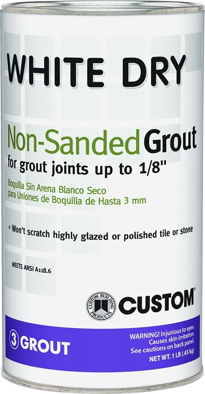 Custom WDG1-6 Polymer Modified Grout, White, 1 lb Can – Shell Lumber ...