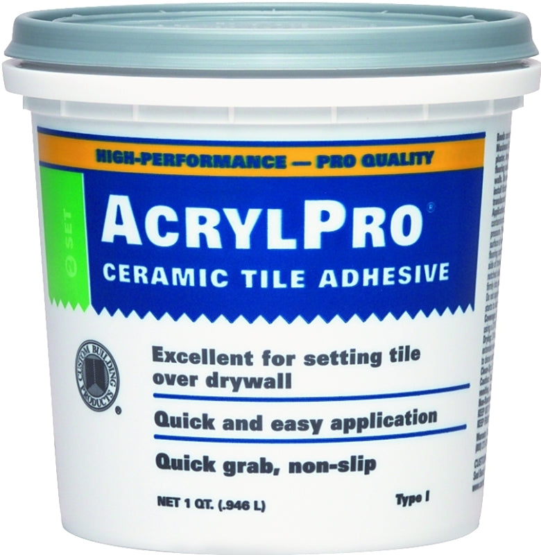 Custom ARL4000QT Ceramic Tile Adhesive, White, 1 qt Pail – Shell Lumber ...