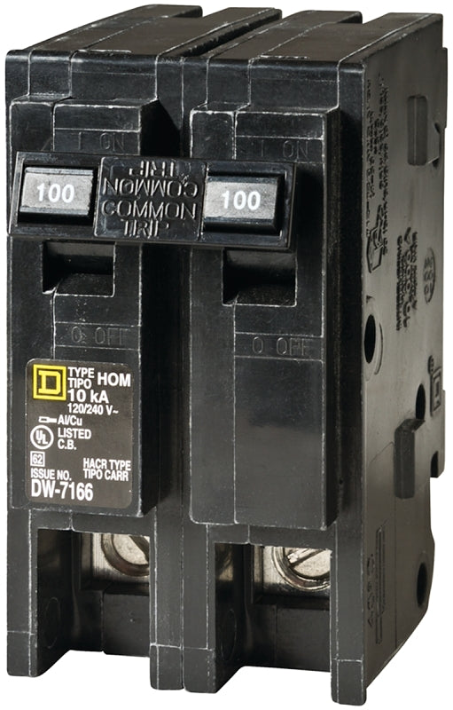 Square D Homeline HOM2100CP Circuit Breaker, Mini, 100 A, 2 -Pole, 120 ...