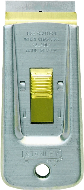 STANLEY 28-500 Scraper, 1-1/2 in W Blade, 1-Edge, Razor Blade, HCS Bla ...