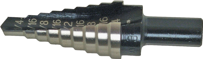 Irwin UNIBIT 10233 Step Drill Bit, 1/4 to 3/4 in Dia, 2-1/2 in OAL, 1 ...
