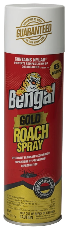 Bengal 92464 Roach Spray, Liquid, Spray Application, 11 oz Aerosol Can ...