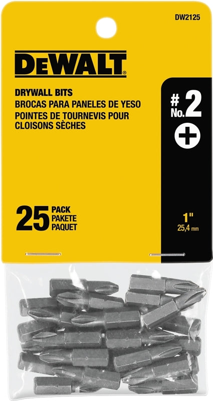 DEWALT DW2125 Screwdriver Bit, #2 Drive, Phillips Drive, 1 in L, Steel ...