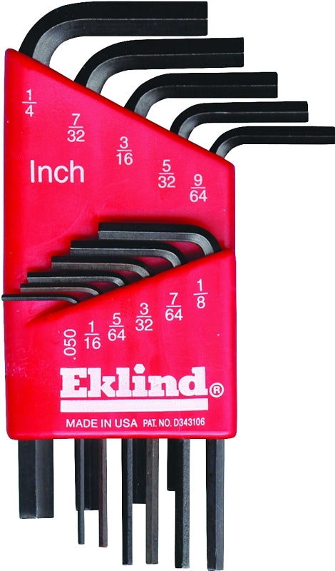 Eklind 10111 Hex Key Set, Includes: 0.05 to 1/4 in Keys, 11-Piece, Ste ...