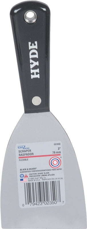Hyde 02350 Wall Scraper, 3 in W Blade, HCS Blade, Nylon Handle, Interl ...