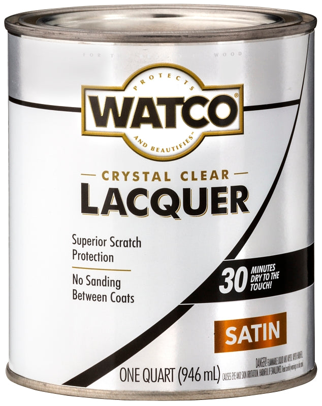 WATCO 63241 Lacquer, Liquid, Clear, 1 qt, Can – Shell Lumber and Hardware