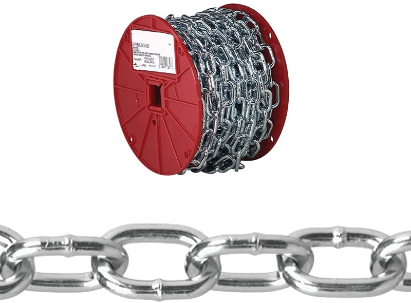 Campbell 072-2927 Passing Link Chain, 2/0, 125 ft L, 450 lb Working Lo ...