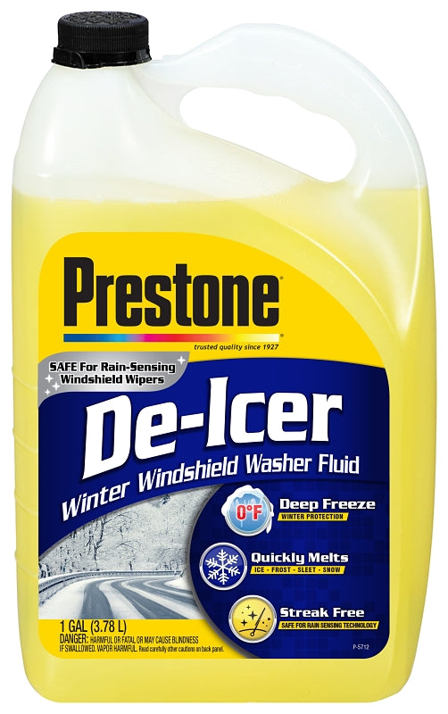 Prestone AS-250 Windshield Washer Fluid, Clear Yellow, 1 gal, Bottle ...