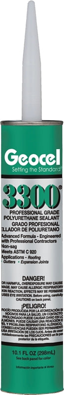 Geocel 3300 Series 68106 Polyurethane Sealant, Limestone, Liquid, 10.1 ...