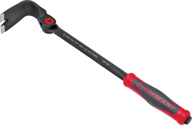 Crescent CODE RED Series DB18X Pry Bar, 18 in L, Flat End, Nail Slot T ...