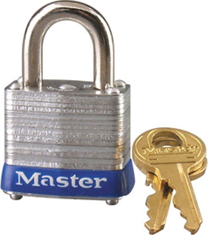 Master Lock 7KA P491 Padlock, 1-1/8 in W Body, Key No: P491, Keyed Ali ...