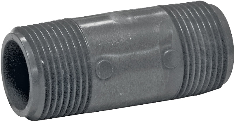 Genova P-1-3 Pipe Nipple, 1 in, MIP x MIP, PVC, Gray, SCH 80 Schedule ...
