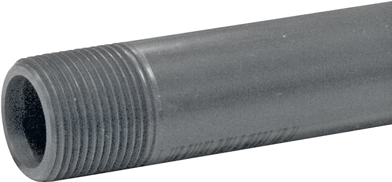 Genova P-1-6 Pipe Nipple, 1 in, MIP x MIP, PVC, Gray, SCH 80 Schedule ...