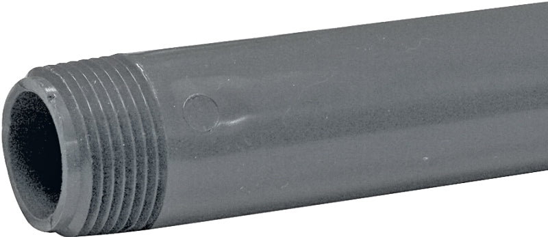 Genova P-1-12 Pipe Nipple, 1 in, MIP x MIP, PVC, Gray, SCH 80 Schedule ...