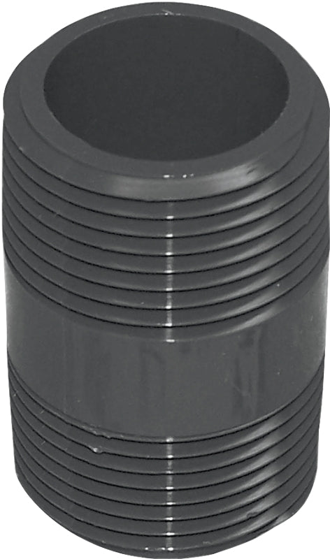 Genova 300 Series P-12-212 Pipe Nipple, 1/2 in, MIP, PVC, Gray, SCH 80 ...