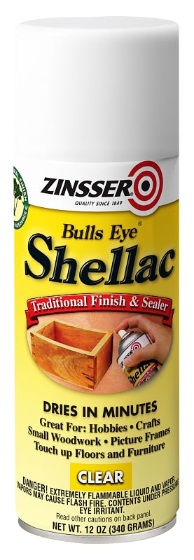 Zinsser 00408 Shellac, Mid-Tone, Clear, Liquid, 12 oz, Can, Pack of 6 ...