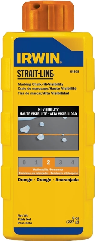 Irwin STRAIT-LINE 64905 Marking Chalk Refill, Orange, Temporary – Shell ...