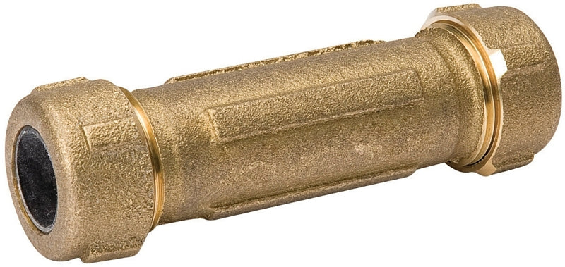 B & K 160-303NL Pipe Coupling, 1/2 in, Compression, Brass, 125 psi Pre ...
