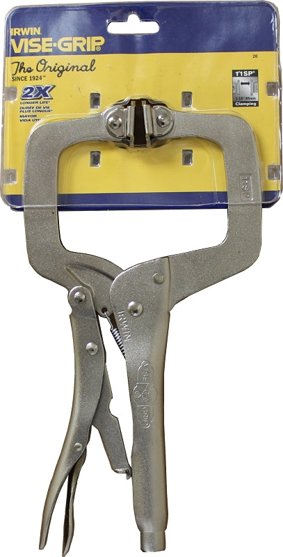 Irwin 20 C-Clamp, 1000 lb Clamping, 3-3/8 in Max Opening Size, 2-5/8 i ...