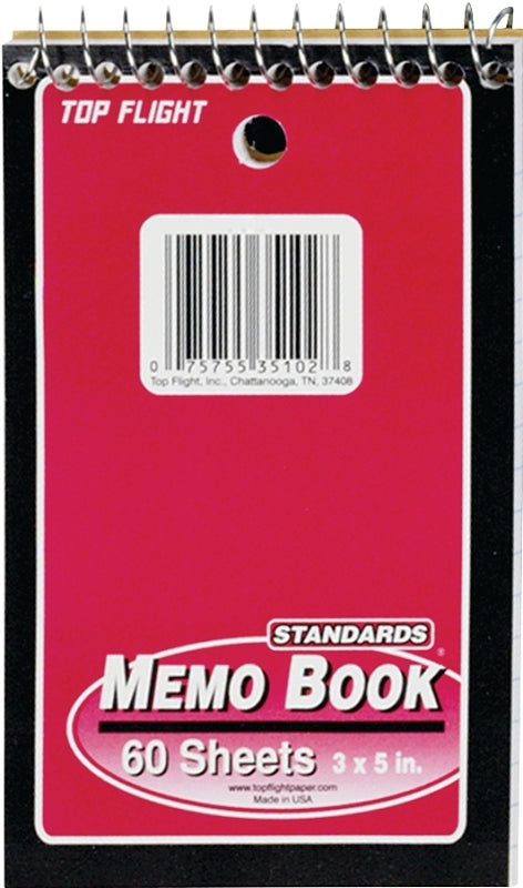 Top Flight MB-17 Series 4610618 Narrow Rule Notebook, 5 x 3 in Sheet ...