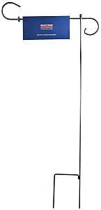 Valley Forge 60718 Garden Flag Holder, 40 in L, Steel, Black, Polished ...