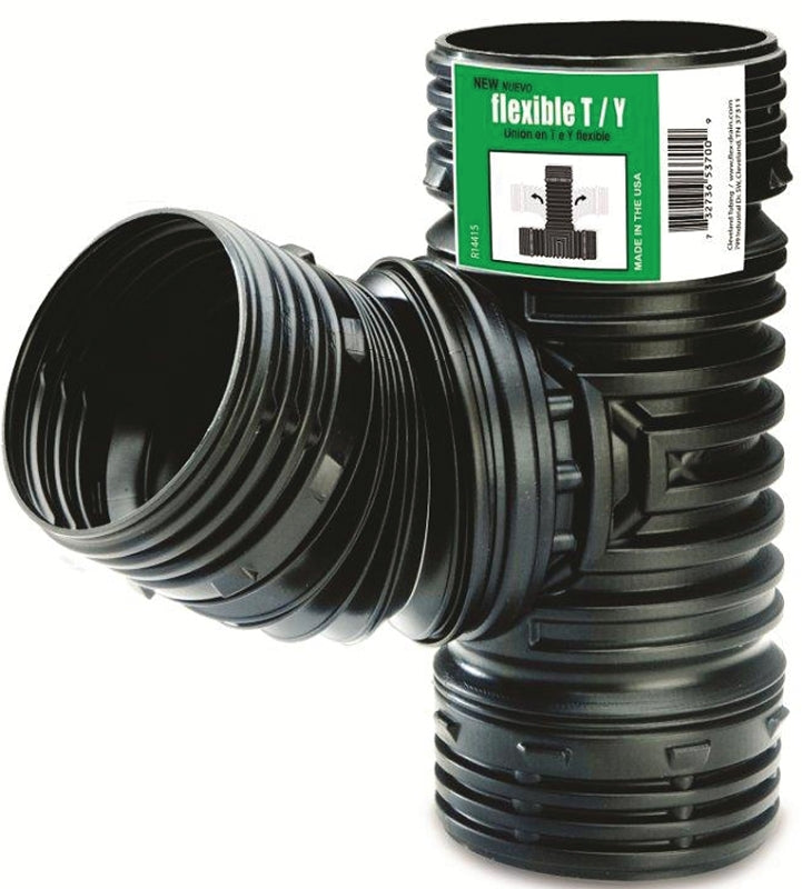 Amerimax ADP53702 Fitting Drain, 4 in, Polypropylene, Black, 70 psi Pr ...