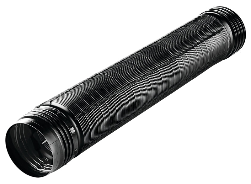 Amerimax 54022 Drain Pipe Tubing, Flexible, 4 in, PVC, Black, 8 ft L ...
