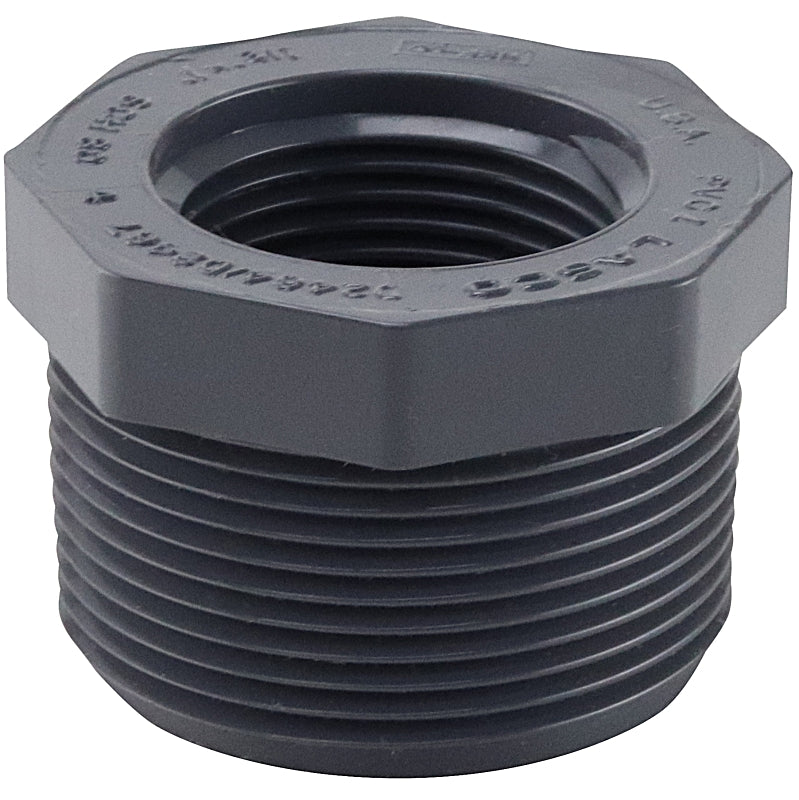 Lasco 839211BC Reducing Bushing, 1-1/2 x 1 in, Male x Female, PVC, SCH ...